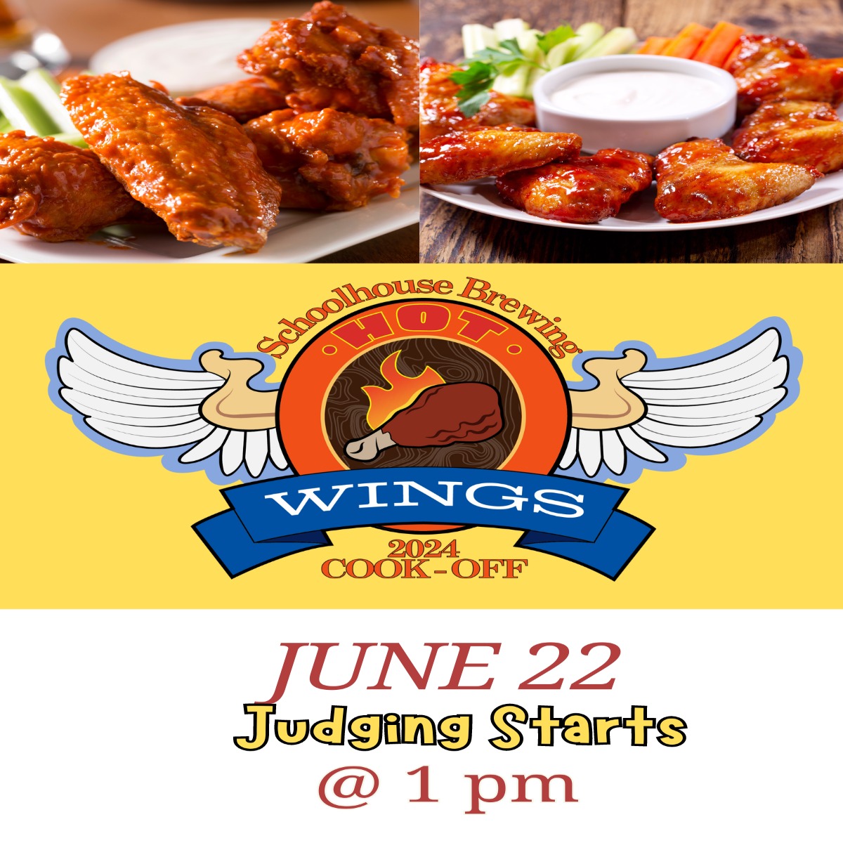 Schoolhouse Brewing 2024 Wing Cook-Off! | 06/22/2024 11:00 AM ...