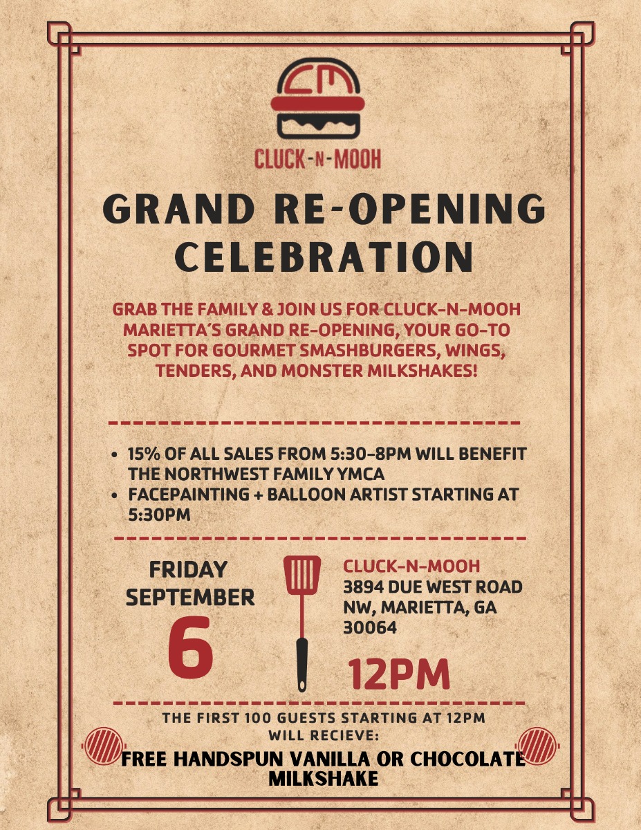 Grand Re-Opening Celebration at Cluck-N-Mooh | 09/06/2024 12:00 PM ...