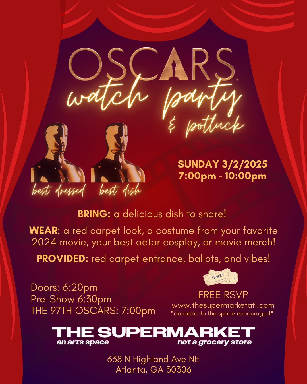 Oscars Watch Party | 03/02/2025 6:30 PM | Creative Loafing