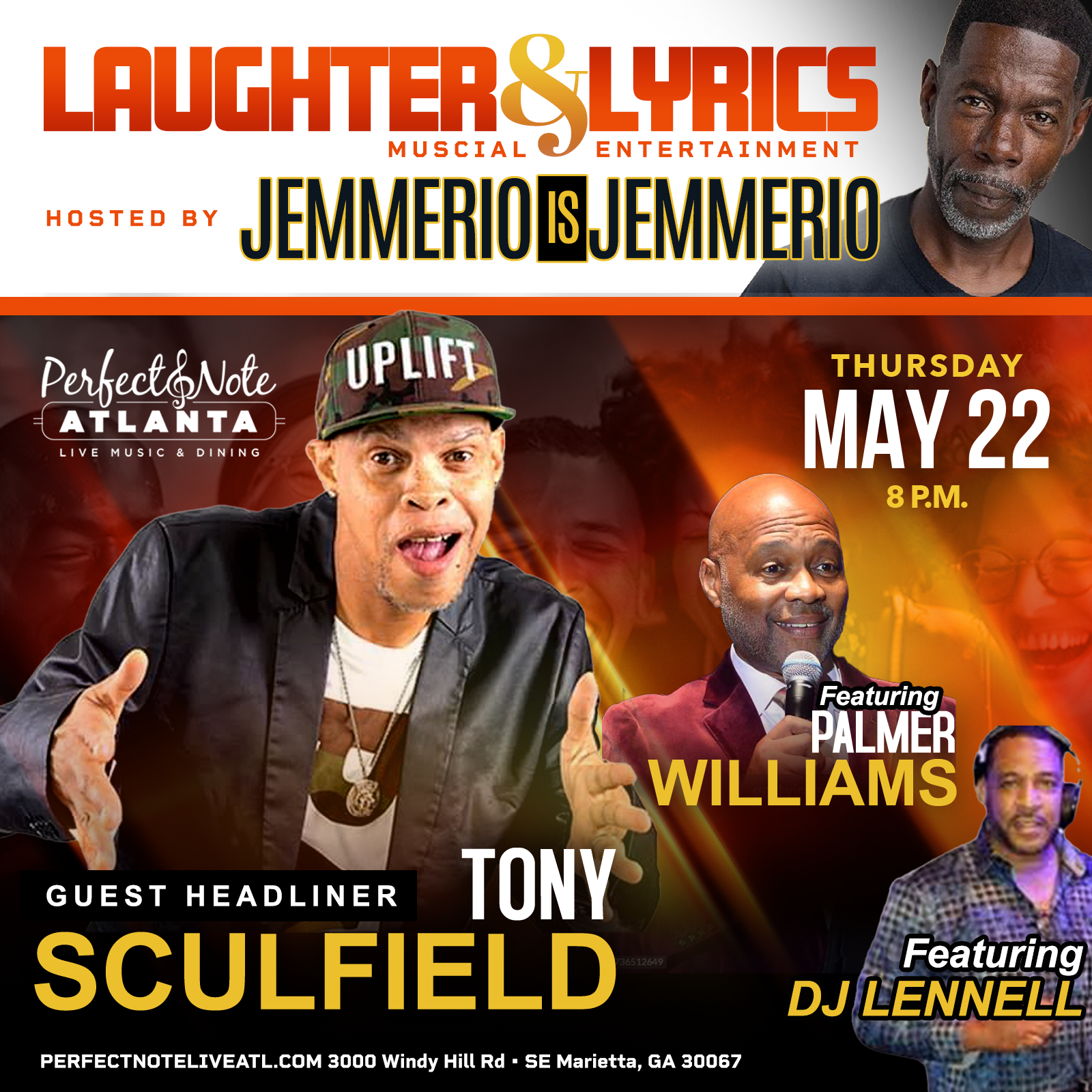 Laughter & Lyrics Featuring Actor And Comedia... | 05/22/2025 8:00 PM ...