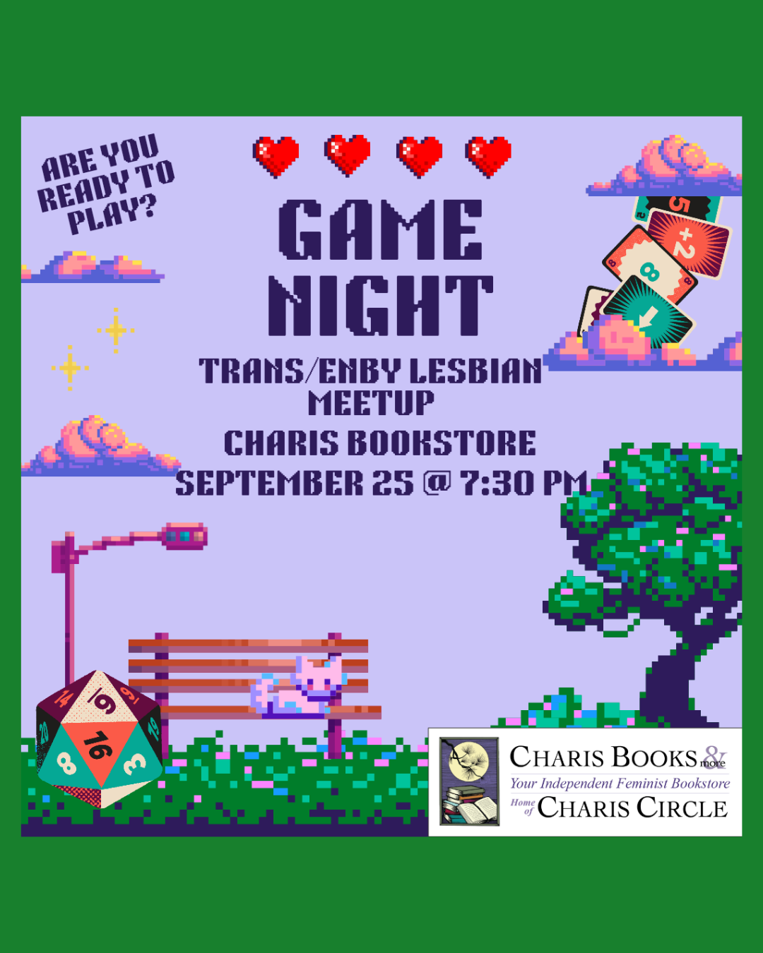 Game Night: Trans And Non-Binary Lesbian Meet... | 09/25/2025 7:30 PM ...