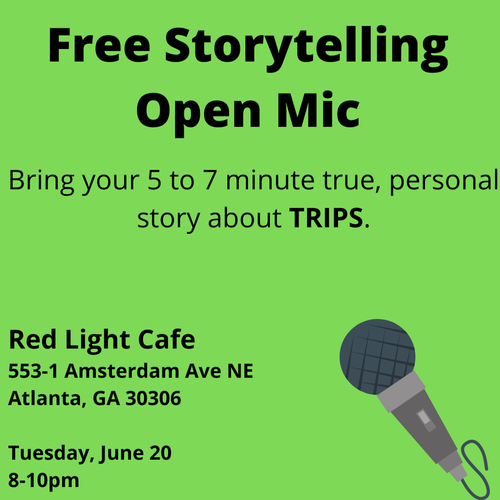 Storytelling Open Mic: TRIPS | 06/20/2023 8:00 PM | Creative Loafing