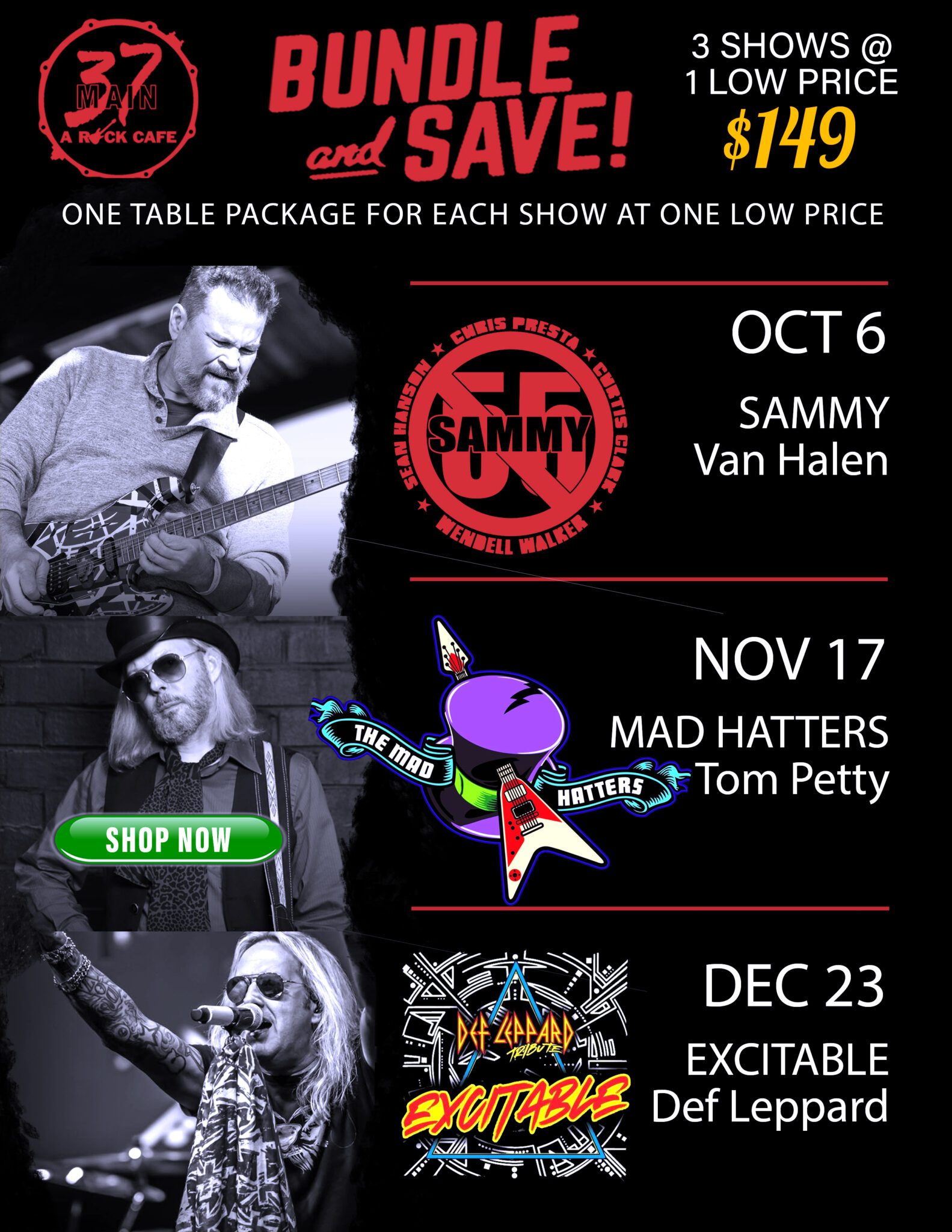 Bundle & Save: 10/6: Sammy (Van Halen) + 11/17: Mad Hatters (Tom Petty ...