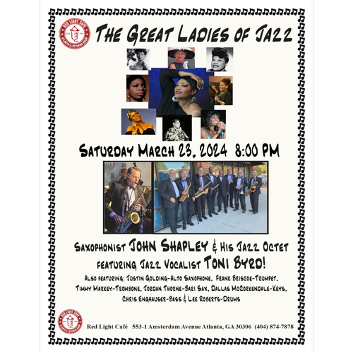 Ladies of Jazz: John Shapley Octet featuring jazz vocalist Toni Byrd ...
